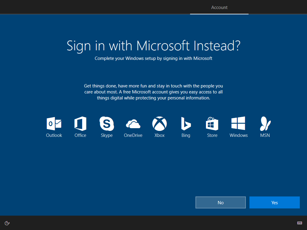 Windows 10 1809 OOBE offline confirm » Villanova College
